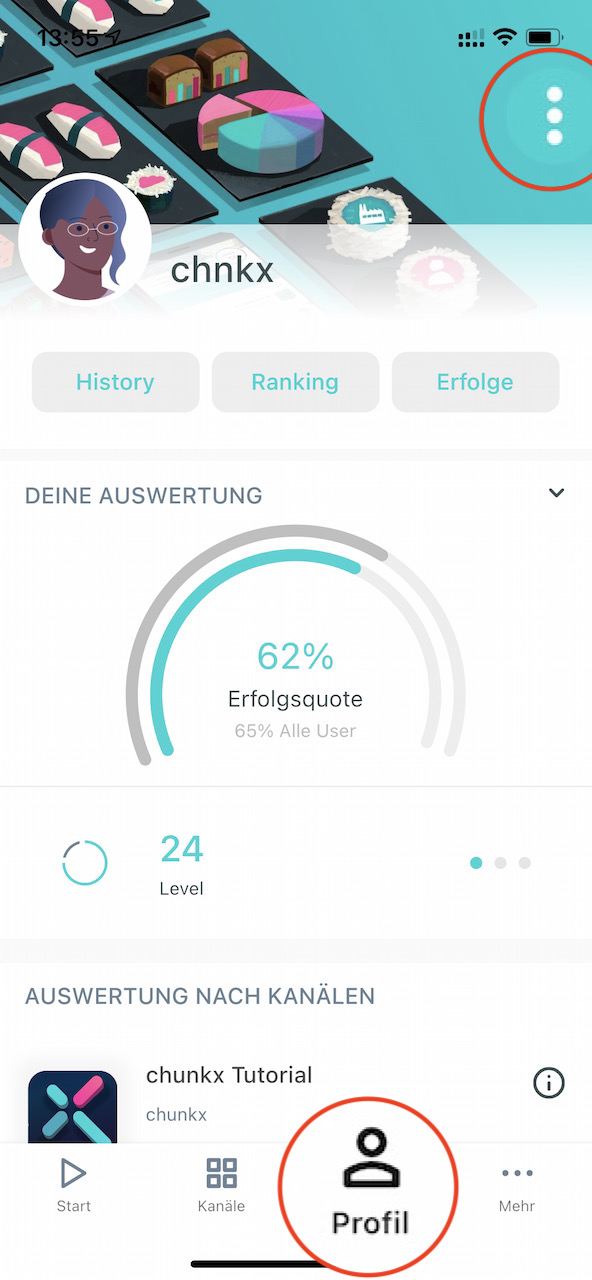 Lernziele öffnen - chunkx