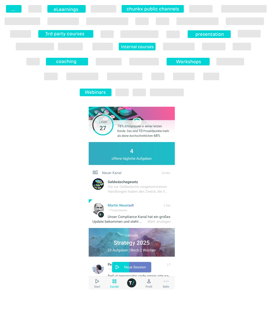 chunkx - the microlearning app for businesses. Try it out!