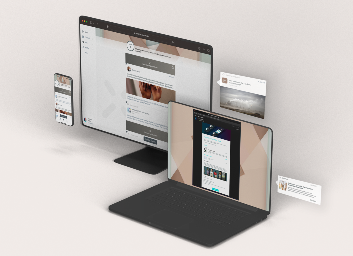 Microlearning for schools, colleges and universities with chunkx