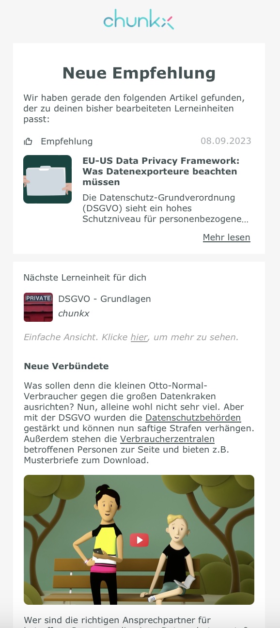 chunkx - Update Recommender System: Nie mehr Updates und spannende ...